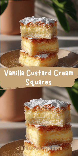 Irresistible Vanilla Custard Cream Squares Recipe You Have to Try